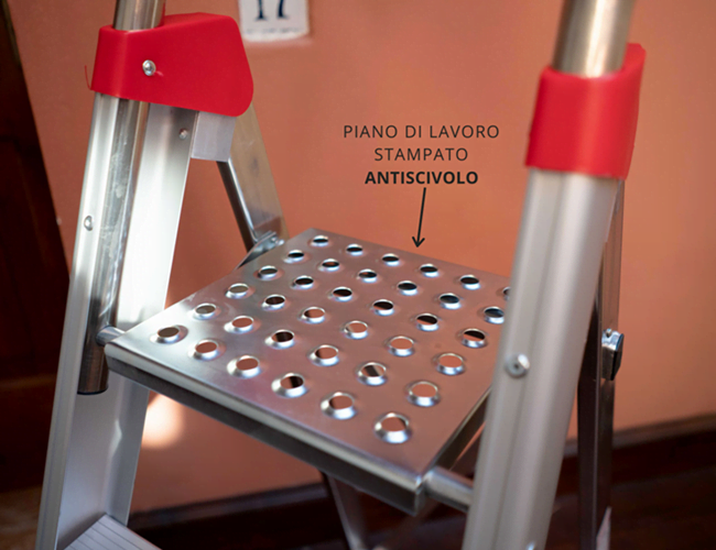 Scala professionale in alluminio Faraone Lady da 3 a 9 gradini ...