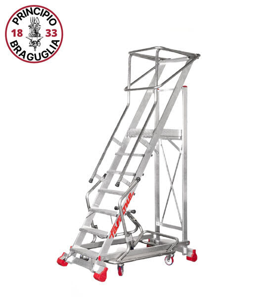 Scala professionale in alluminio Faraone MFTS da 4 a 15 gradini ...